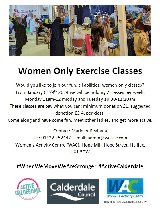 Women Only Exercise Classes | Women’s Activity Centre Halifax
